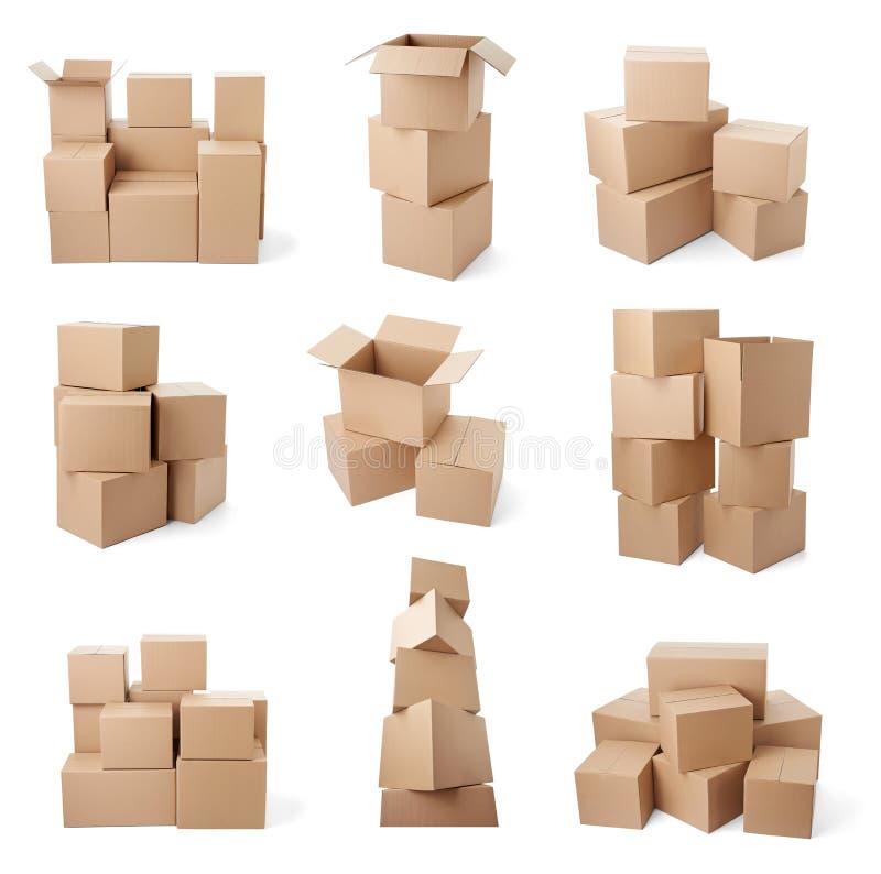Cardboard Box Package Moving Transportation Delivery Stock Illustration ...