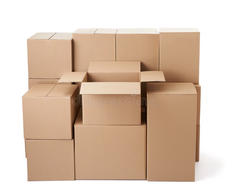 Delivery Man with Stack of Boxes Stock Image - Image of mover, delivery ...