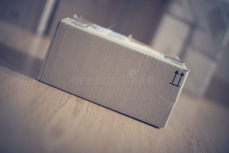 Cardboard Box Package, Shipping Concept: Preparing for Delivery Stock ...