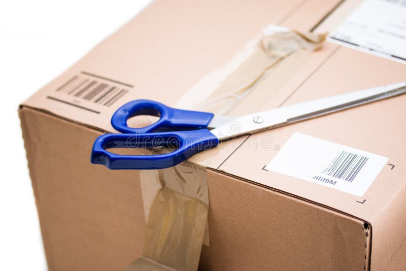 Cardboard Box Package, Shipping Concept: Preparing for Delivery ...