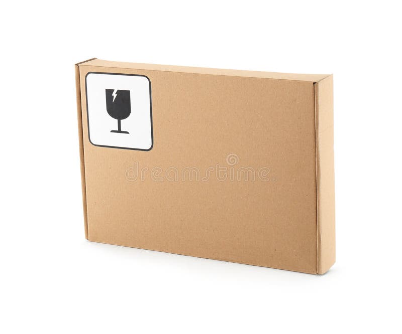 Packaging Symbol on a Brown Cardboard Parcel Box, Do Not Sit on the Box ...
