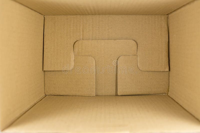 Cardboard Box for Parcels Inside Stock Image - Image of gift, excited ...
