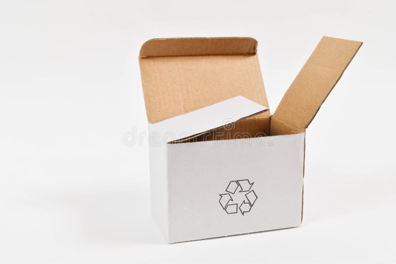 Cardboard box stock photo. Image of kraft, brown, white - 59644924