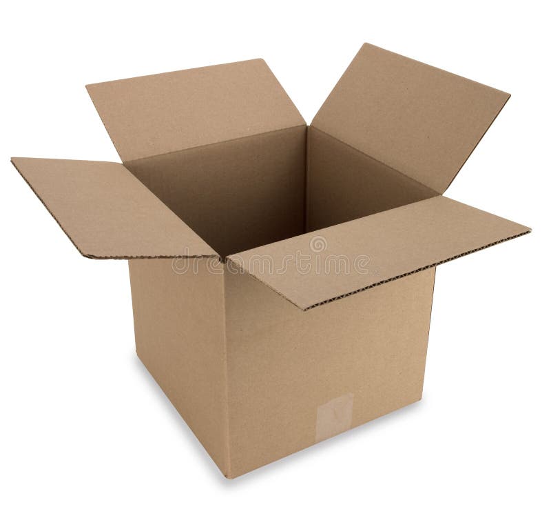 Cardboard Box with Path stock photo. Image of carton, open - 7877672