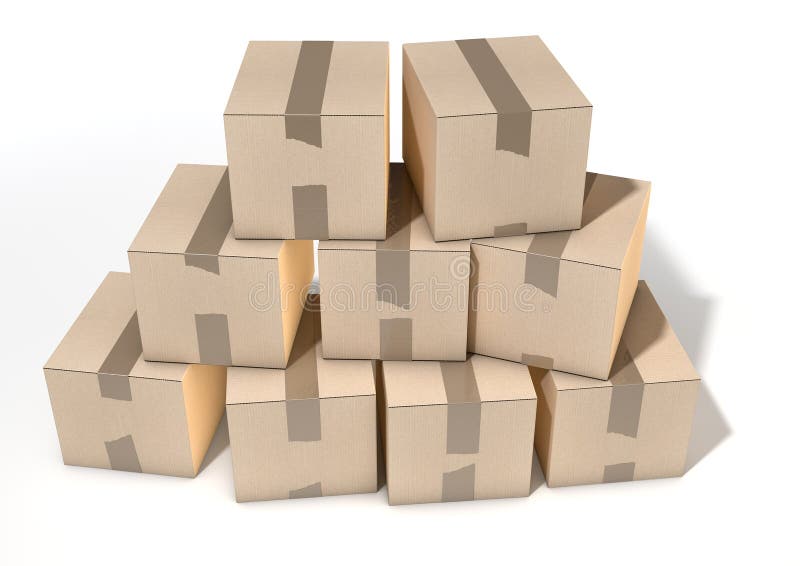 Cardboard Box stock illustration. Illustration of isolated - 61879420