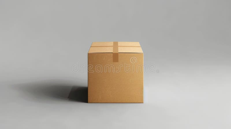A Cardboard Box Placed on a Table. Suitable for Packaging and Storage ...
