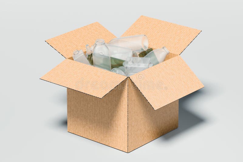 Cardboard Box with a Transparent Plastic Window Stock Illustration ...