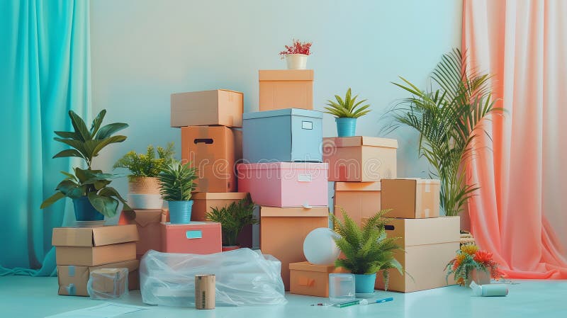 Cardboard Box Pyramid: Creative Showcase of Moving, Migration, and ...