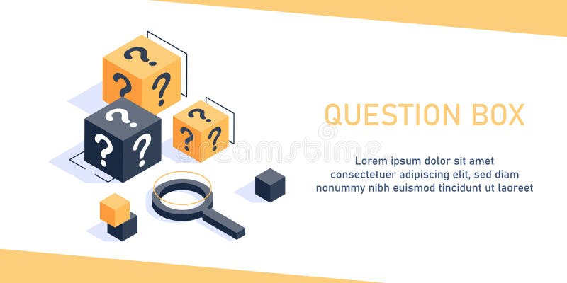 Cardboard Box with Question Mark Coming Out Concept Stock Illustration ...