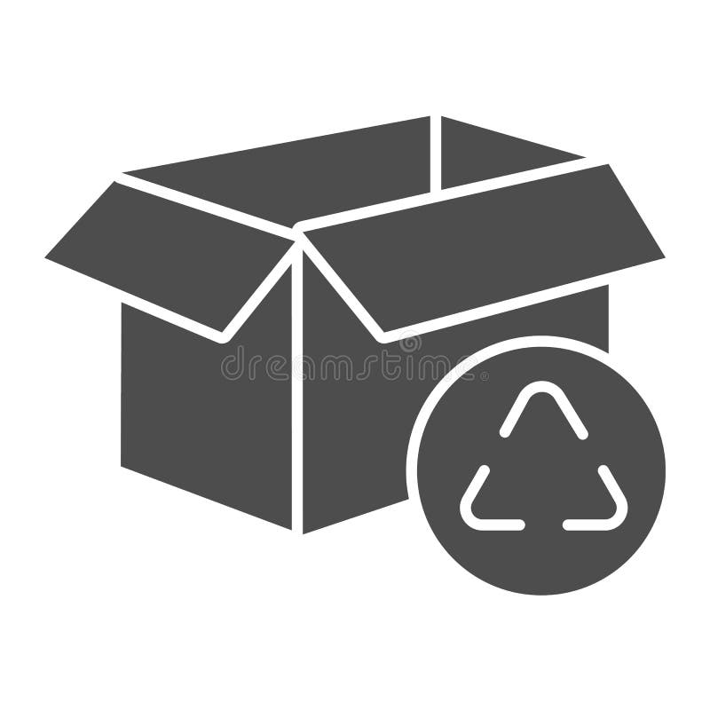 Cardboard Box Recycle Flat Icon. Paper Box Color Icons in Trendy Flat ...