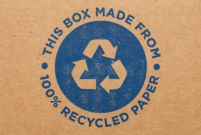 Cardboard Box Recycle Symbol Stock Photo - Image of symbol, blue: 239256800
