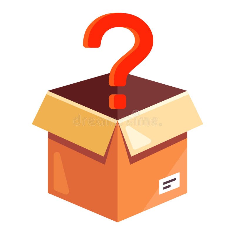 Cardboard Box Red Question Mark Stock Illustrations – 113 Cardboard Box ...