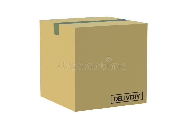 Shipping Box Big Set Isolated on White Background Stock Vector ...