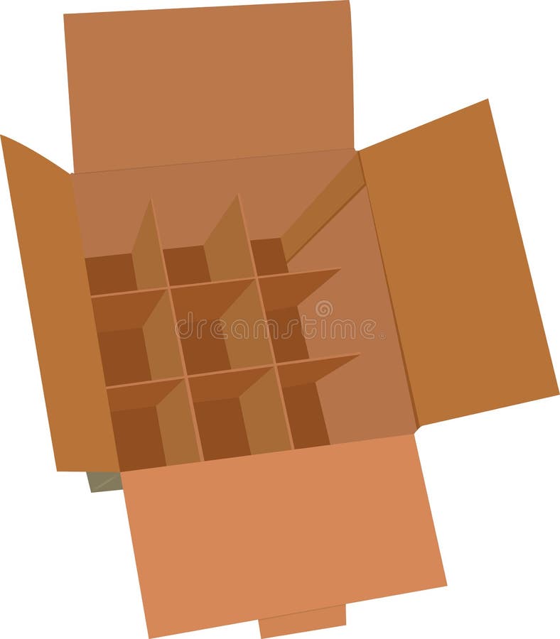Cardboard box for shipping stock vector. Illustration of closeup - 62140647