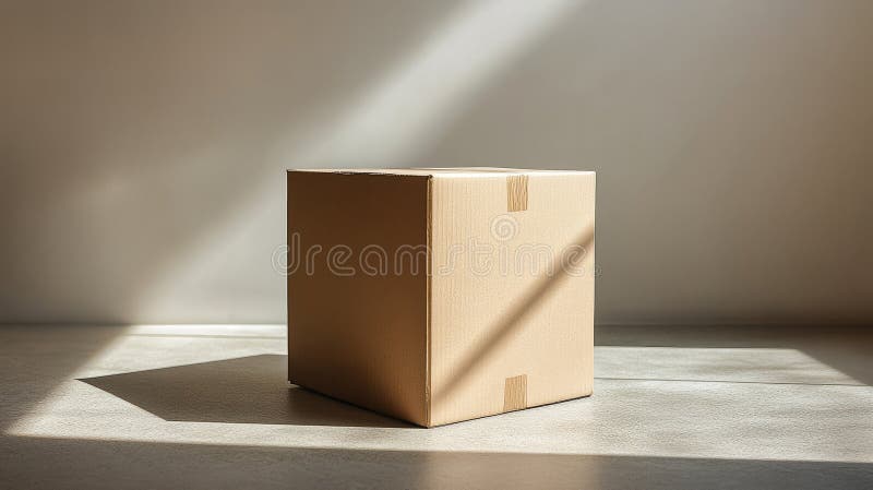 Cardboard Box Sunlight Shadow Neutral Background Stock Photos - Free ...