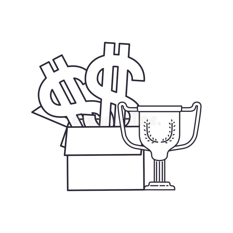 Dollar with Trophy Illustration Stock Vector - Illustration of vector ...