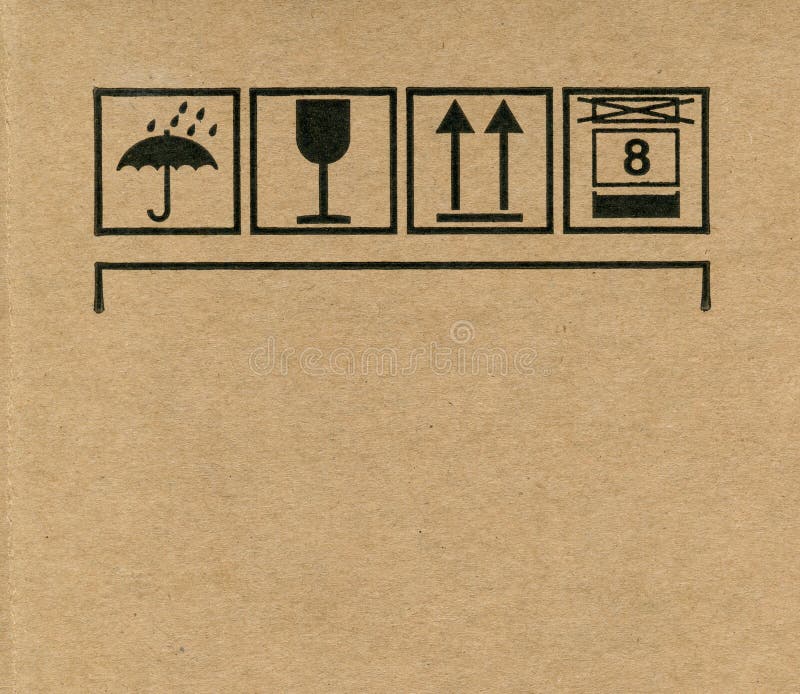 Cardboard box symbols stock photo. Image of industrial - 16540416