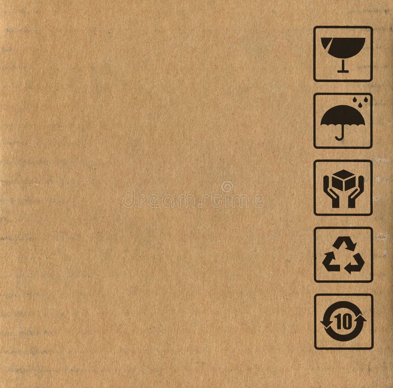 Set Cardboard box symbols stock illustration. Illustration of delivery ...