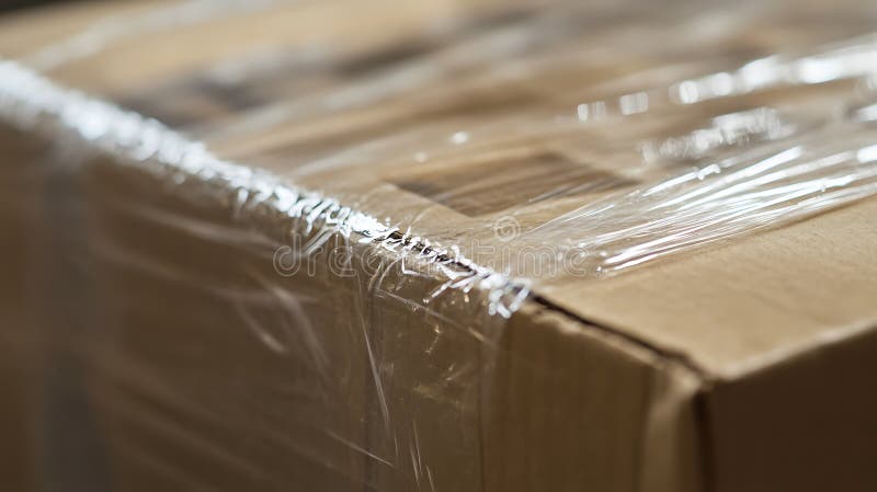 A Cardboard Box Taped Over Unevenly Stock Illustration - Illustration ...