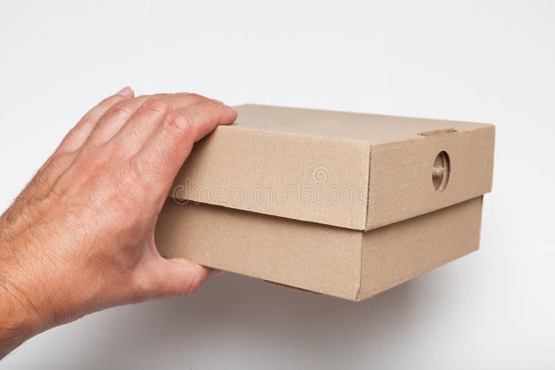Cardboard Box, Top View. Delivery Carton Package Stock Photo - Image of ...