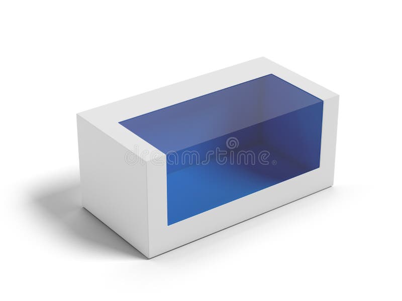 Cardboard Box with a Transparent Plastic Window Stock Illustration ...
