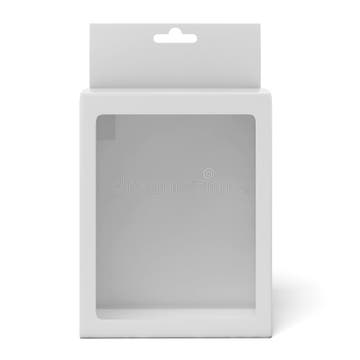 Cardboard Box with a Transparent Plastic Window Stock Illustration ...