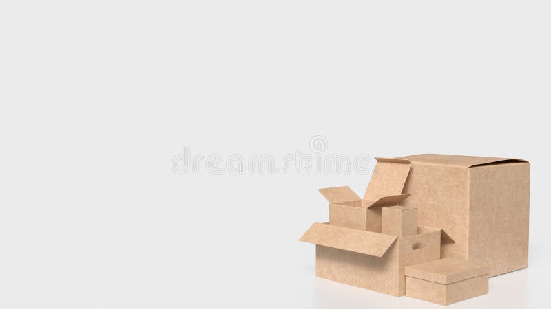 The Cardboard Box for Transport or Gifting Concept 3d Rendering Stock ...