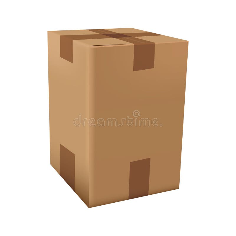 Cardboard Box. Vector Illustration Decorative Background Design Stock ...