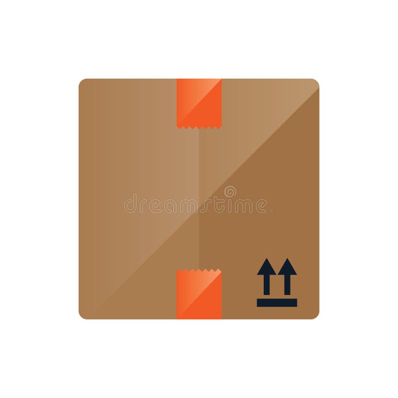 Cardboard Box. Vector Illustration Decorative Design Stock Vector ...