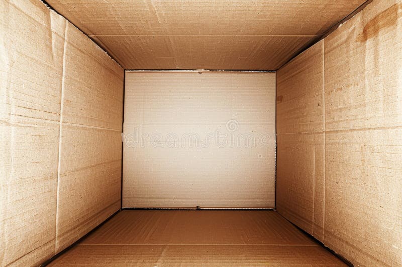 Cardboard Box View from Inside. Empty Cardboard Box Stock Illustration ...