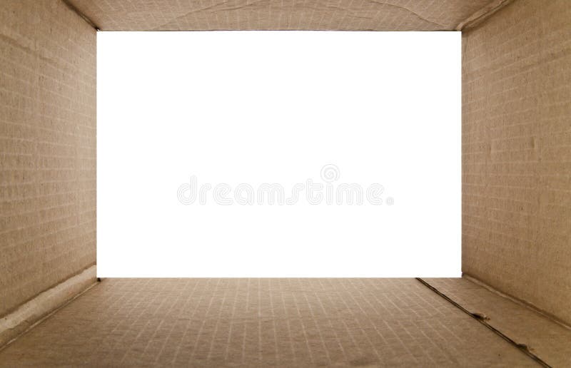 Cardboard box, inside view stock image. Image of corrugated - 30961007