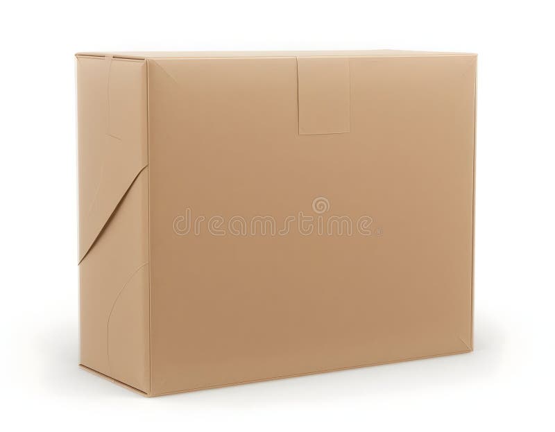 Cardboard Box on White Background for Shipping or Storage Stock Image ...