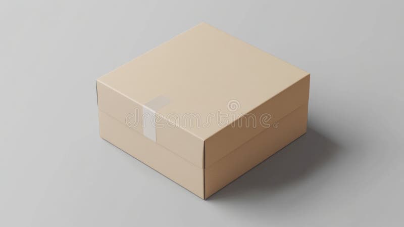 A Cardboard Box with a White Sticker on it, AI Stock Image - Image of ...