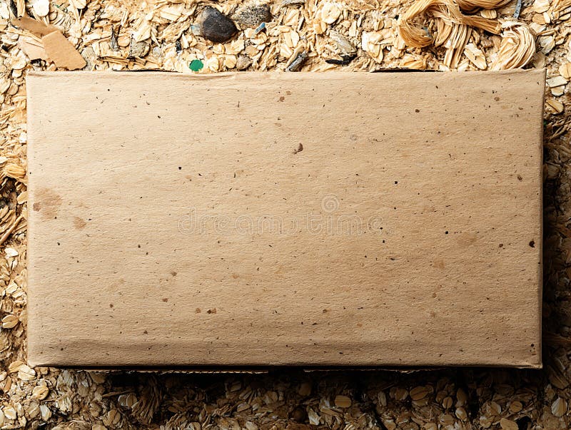 Cardboard Box on Wood Chips Stock Photo - Image of delivery, discarded ...