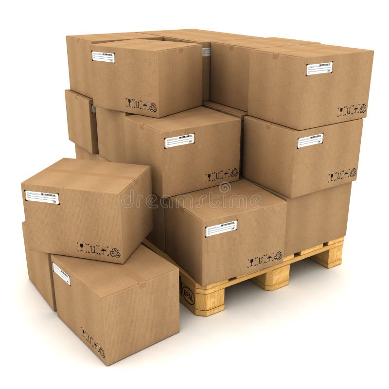 Cardboard boxes stock illustration. Illustration of carton - 22448835