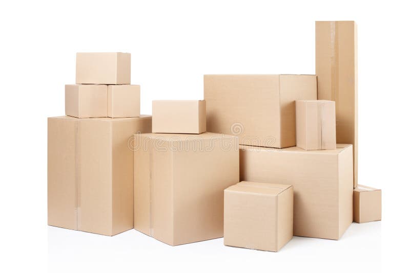 Cardboard boxes stock image. Image of carton, mail, delivery - 30883651
