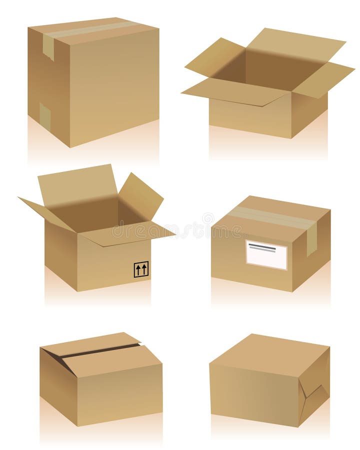Vector boxes stock vector. Illustration of send, compartment - 16938332