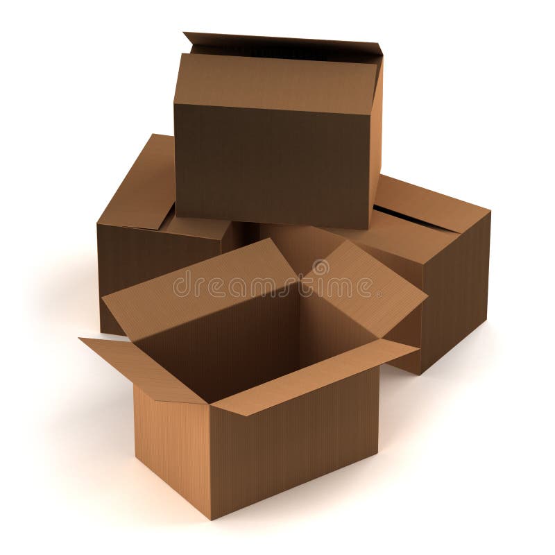 Wood Pallet with Cardboard Box Stock Vector - Illustration of cardboard ...