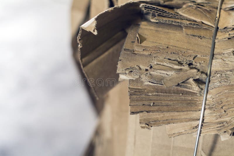 Cardboard Boxes Baled and Ready To Recycle Stock Image - Image of reuse ...