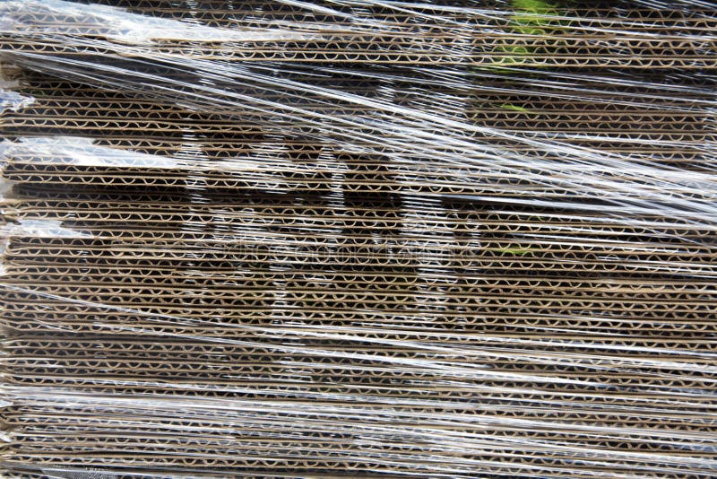 Cardboard Boxes Baled and Ready To Recycle Stock Image - Image of ...