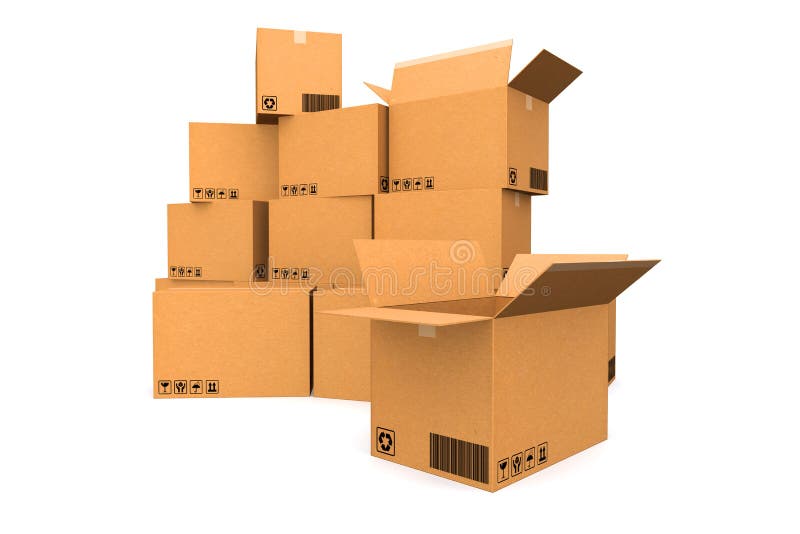 Overstocked Words Cardboard Boxes Warehouse Inventory Stock ...
