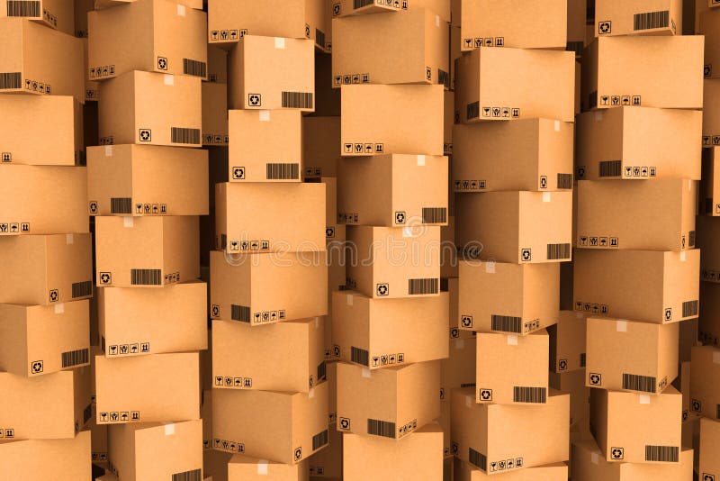 Cardboard boxes. stock photo. Image of palette, loading - 47994644