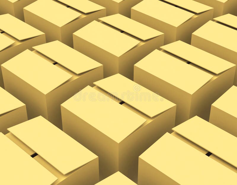 The cardboard boxes stock illustration. Illustration of cardboard ...