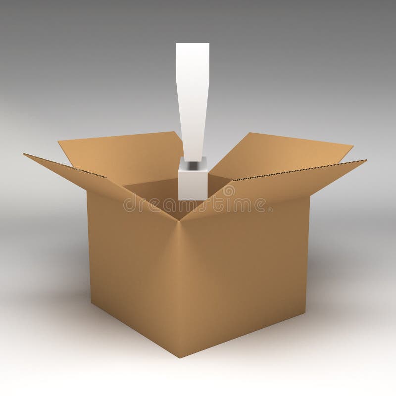 Cardboard Boxes 3d Illustration Stock Illustration - Illustration of ...