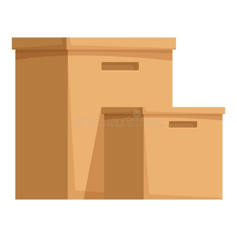 Cardboard Boxes of Different Sizes Stacked on Top of Each Other ...