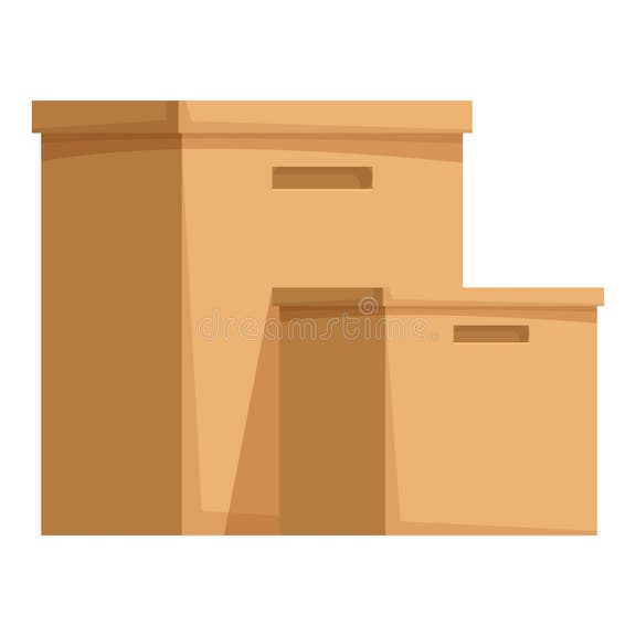 Cardboard Boxes of Different Sizes Stacked on Top of Each Other ...