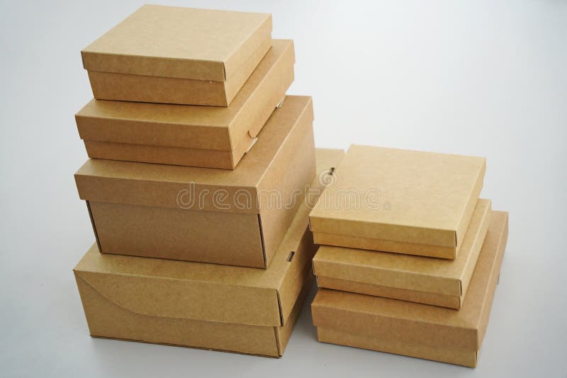 Cardboard Boxes for Gifts, Parcels, Delivery of Goods are Stacked on ...