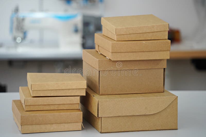 Cardboard Boxes for Gifts, Parcels, Delivery of Goods are Stacked on ...