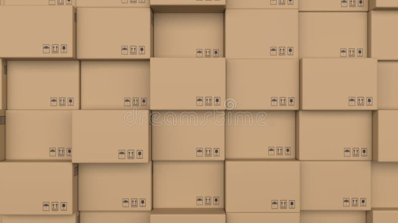 Cardboard Boxes on Green Screen Stock Video - Video of alpha, storage ...