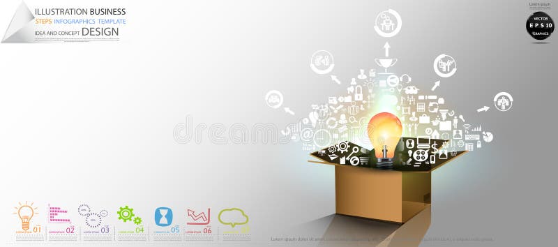 Cardboard Boxes - Illustration Modern Business Design Idea and Concept ...